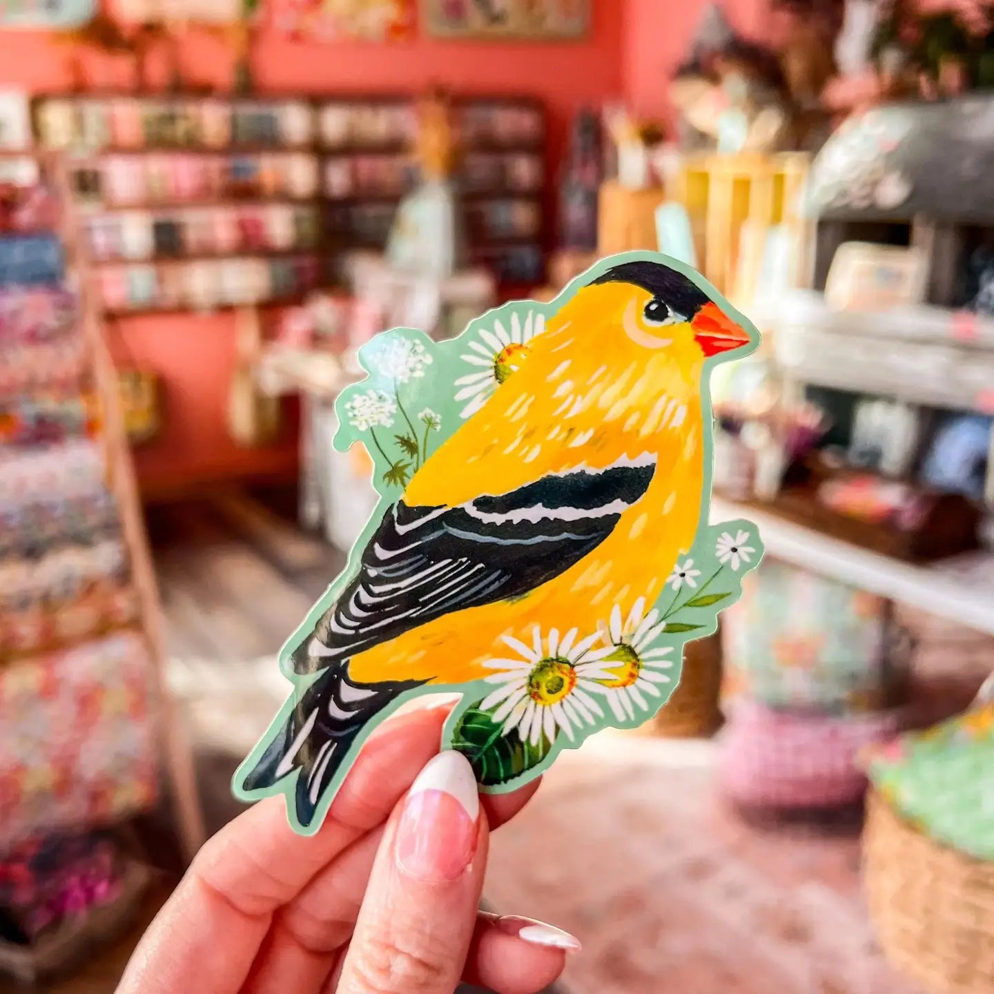 Good Luck Goldfinch Sticker – Of Aspen Curated Gifts