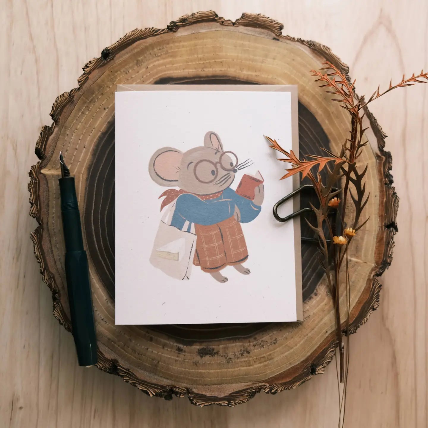 Bookish Mouse Card – Of Aspen Curated Gifts