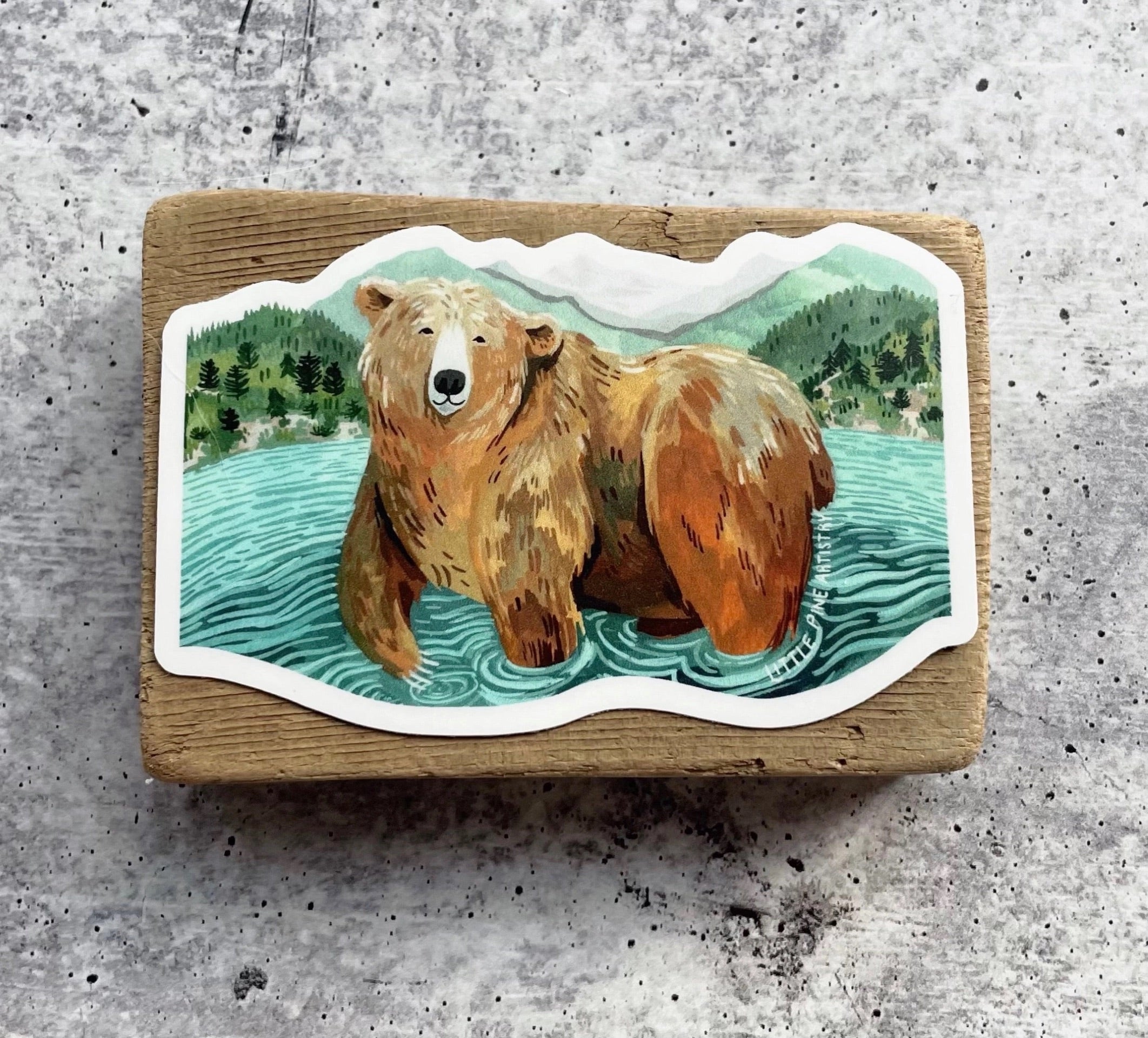 Glacier Grizzly Sticker – Of Aspen Curated Gifts