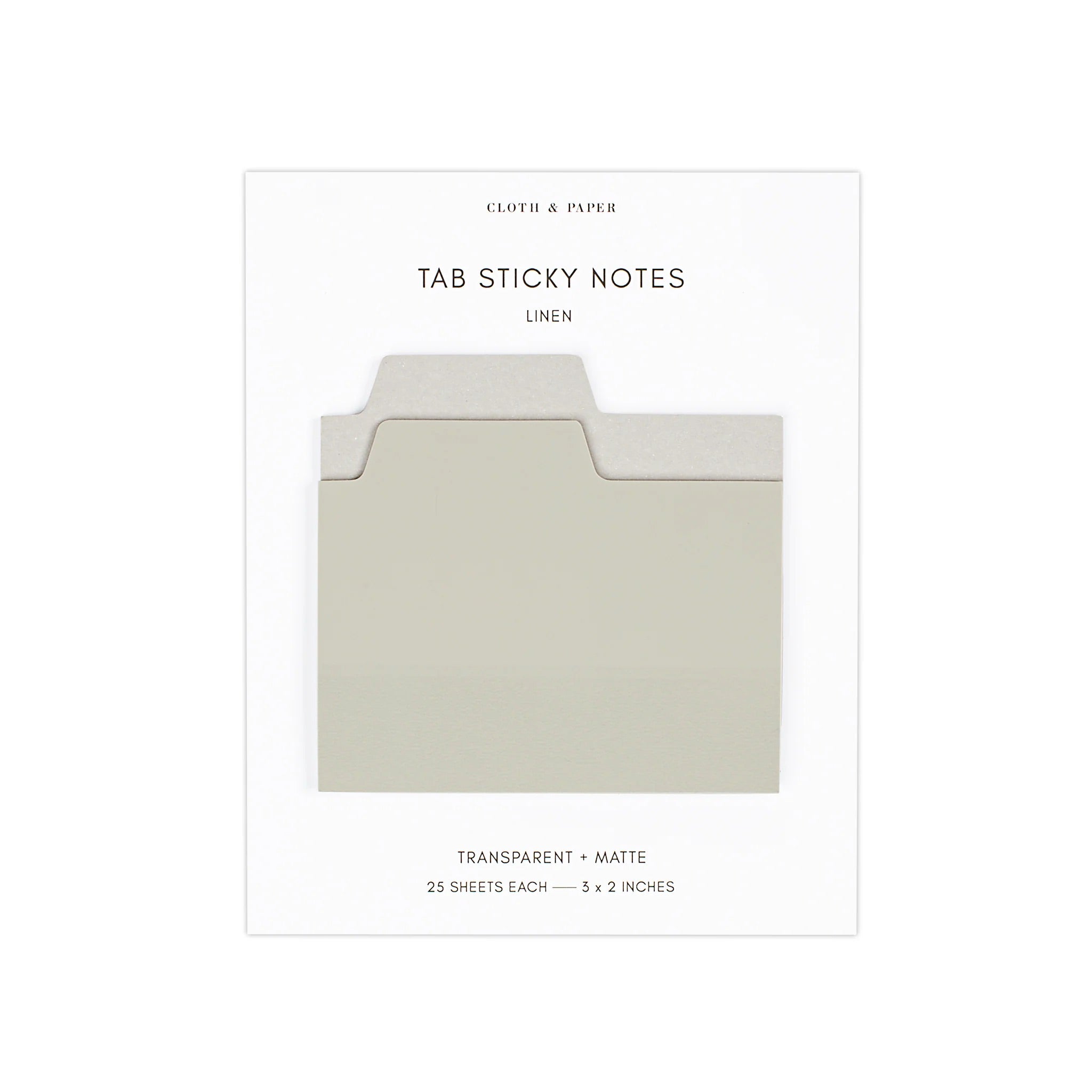 Tab Sticky Note Set - Linen – Of Aspen Curated Gifts