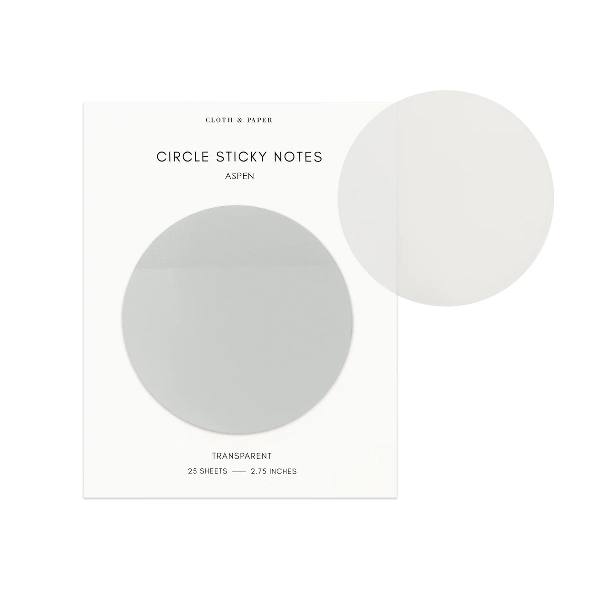 Transparent Circle Sticky Notes - Aspen – Of Aspen Curated Gifts