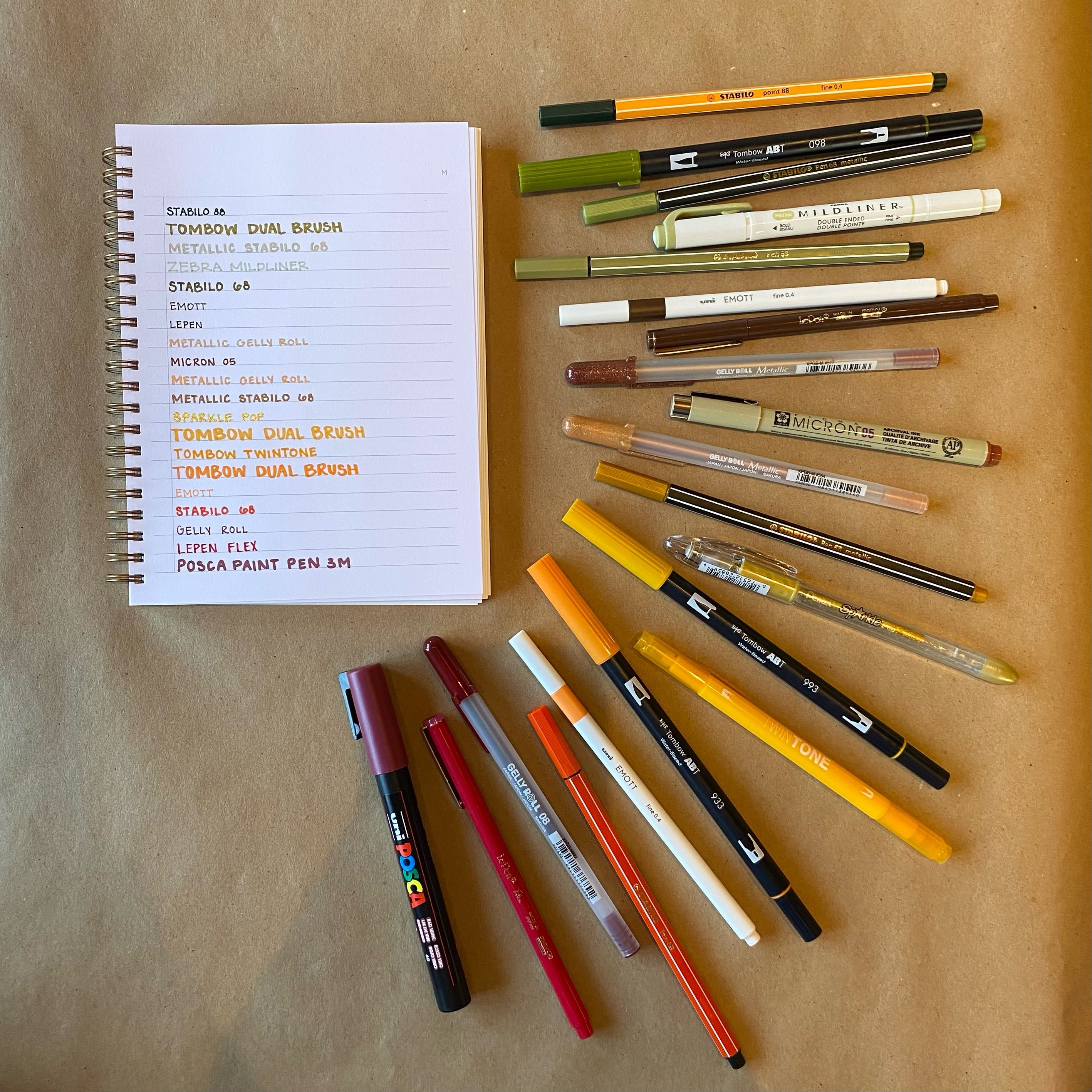 Shades of Autumn Pen Pack – Of Aspen Curated Gifts