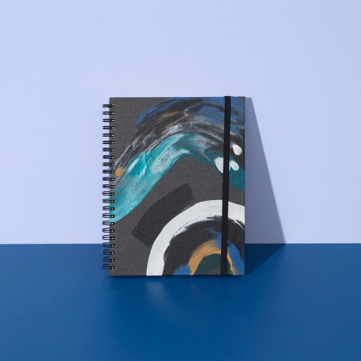 Hand-Painted B5 Spiral Notebook - Sea Storm Blank – Of Aspen Curated Gifts