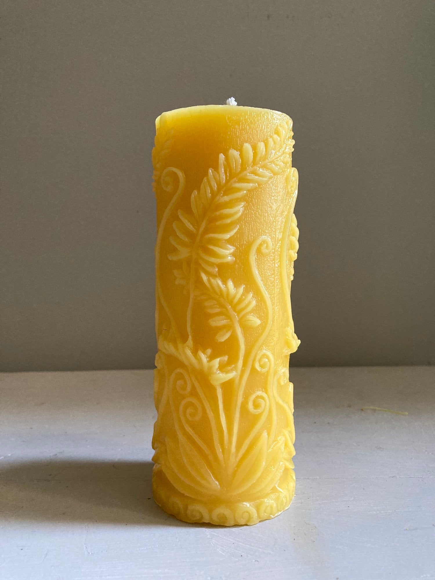 Fern Pillar Beeswax Candle - Natural – Of Aspen Curated Gifts