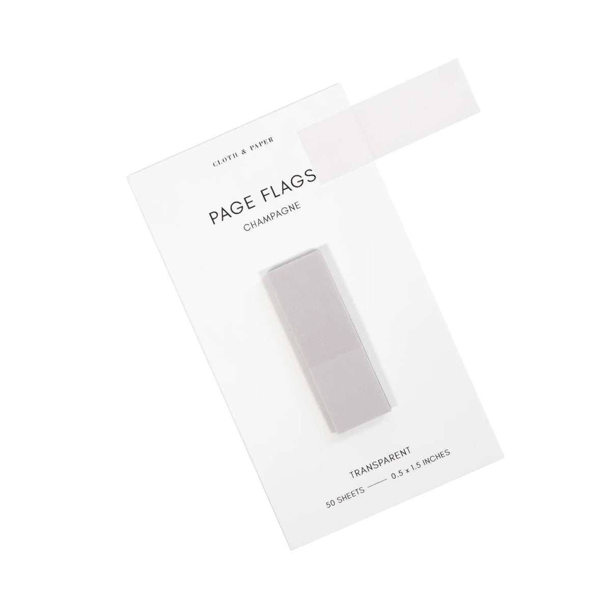 Slim Transparent Page Flags - Champagne – Of Aspen Curated Gifts