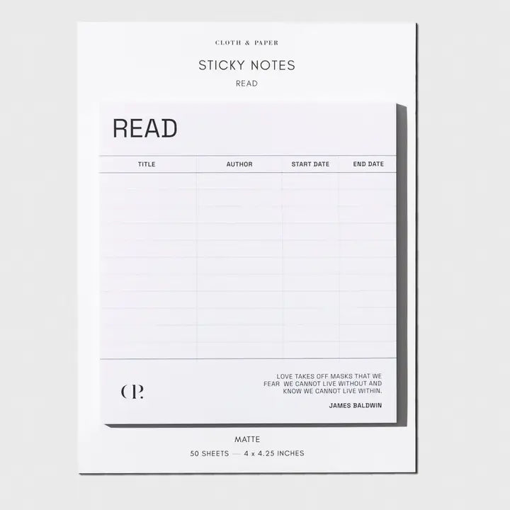 Reading Tracker Sticky Notes – Of Aspen Curated Gifts