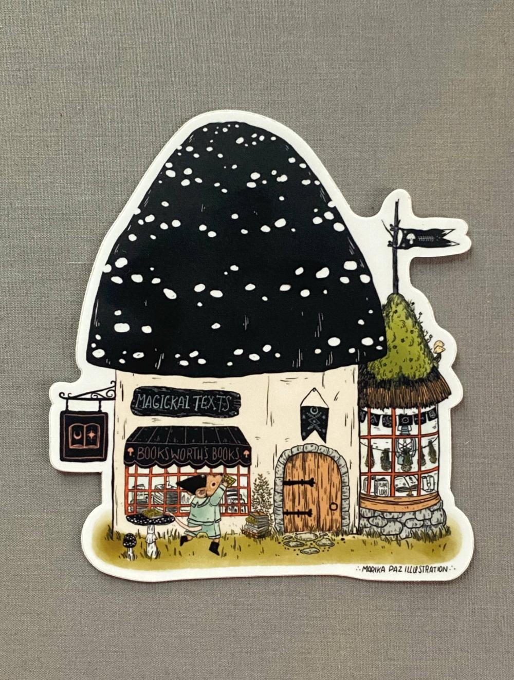 Cottage Bookshop Sticker – Of Aspen Curated Gifts
