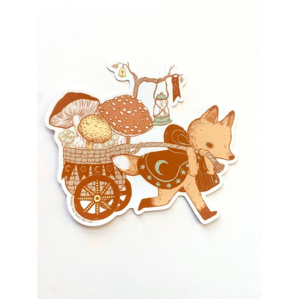 Fox Forager Sticker – Of Aspen Curated Gifts