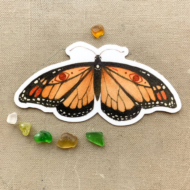 Monarch Butterfly Sticker – Of Aspen Curated Gifts