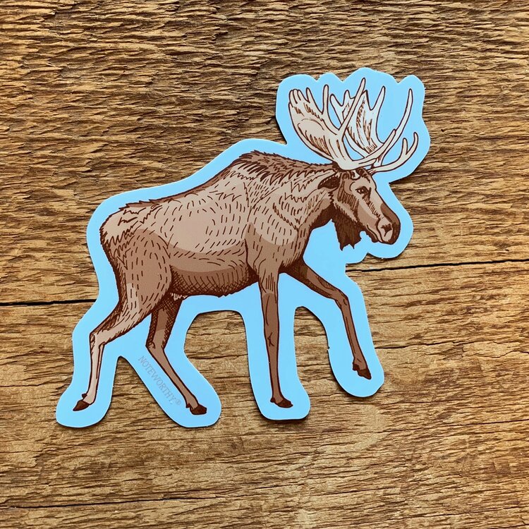 Moose Sticker – Of Aspen Curated Gifts