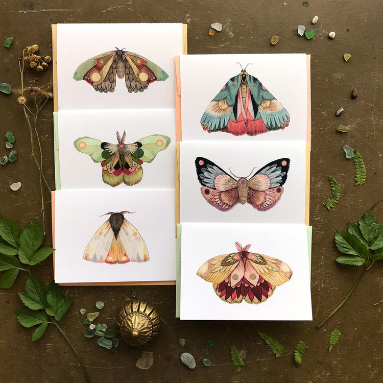 Moths Card Set – Of Aspen Curated Gifts